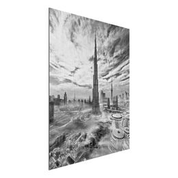 Bilderwelten Alu-Dibond Outdoor Bild Dubai Super Skyline