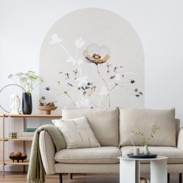 Bilderwelten Rundbogen Tapete Japanisches Ikebana - Schlafzimmer Wohnzimmer - hinterm Bett - halbrund rund - selbstklebend Fototapete
