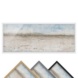 Bilderwelten Bild mit Rahmen originell einzigartig Abstrakt inkl. Rahmung - Horizont-Kante I - Deko Wohnzimmer Schlafzimmer
