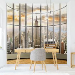 Bilderwelten Tapete - Fototapete Skyline - B&uuml;roausblick - Wandtapete Schlafzimmer Wohnzimmer modern - auch kleisterfrei