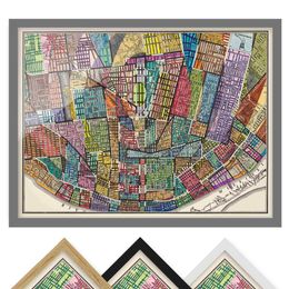 Bilderwelten Bild mit Rahmen - Querformat Moderne Karte von St. Louis