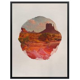 Bilderwelten Leinwandbild - Hochformat Wasserfarben - Monument Valley Navajo Tribal Park Arizona