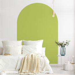 Bilderwelten Rundbogen Tapete Fr&uuml;hlingsgr&uuml;n - Schlafzimmer Wohnzimmer - hinterm Bett - halbrund rund - selbstklebend Fototapete