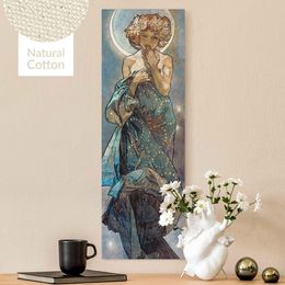 Bilderwelten Leinwandbild - Hochformat Alfons Mucha - Sterne - Der Mond