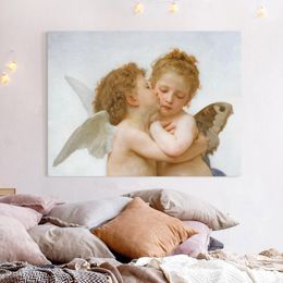 Bilderwelten Leinwandbild - Querformat William Adolphe Bouguereau - Der erste Kuss