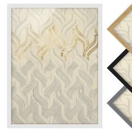 Bilderwelten Bild mit Rahmen originell beige modern inkl. Rahmung - Chenille I - Deko Wohnzimmer Schlafzimmer