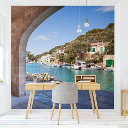 Bilderwelten Natur Tapete - Fototapete Skyline - Cala Figuera Mallorca - Schlafzimmer Wohnzimmer modern - auch selbstklebend