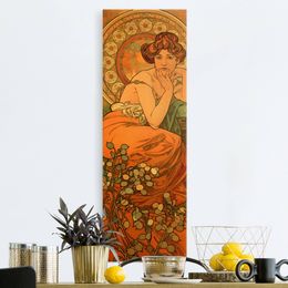 Bilderwelten Leinwandbild - Hochformat Alfons Mucha - Edelsteine - Topas