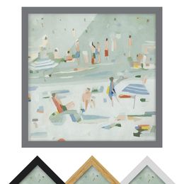 Bilderwelten Bild mit Rahmen - Quadrat Sommer Konfetti II