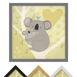 Bilderwelten Bild mit Rahmen - Quadrat Mama und ich - Koalas