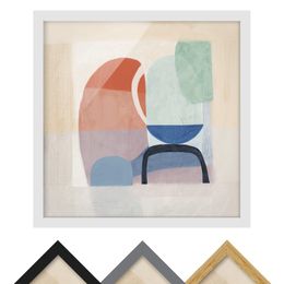 Bilderwelten Bild mit Rahmen - Quadrat Multiform II