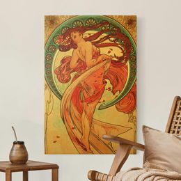 Bilderwelten Leinwandbild - Hochformat Alfons Mucha - Vier K&uuml;nste - Der Tanz