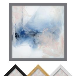 Bilderwelten Bild mit Rahmen - Quadrat Indigo & Rouge I