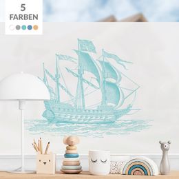 Bilderwelten Fensterfolie Fahrzeuge Illustration Sichtschutz einzigartig - Illustration Schiff - Boot Schiff & U-Boot Kinderzimmer Baby M&auml;dchen Jungen