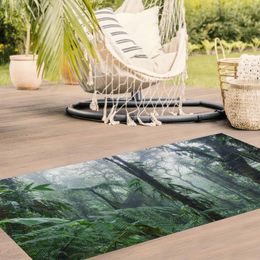 Vinylteppich - Monteverde Nebelwald - Motiv gr&uuml;n Wald Vinylmatte B&auml;ume K&uuml;che Badezimmer Flur