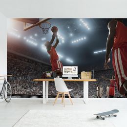 Bilderwelten Fototapete Sport modern Wandtapete einzigartig - Dunking - Basketball Jugendzimmer