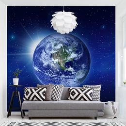 Bilderwelten Fototapete Himmel modern Wandtapete einzigartig - Erde im Weltall - Himmel Wohnzimmer Schlafzimmer