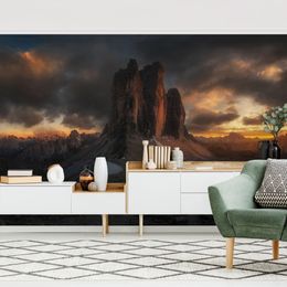 Bilderwelten Tapete - Fototapete Berge Drei Zinnen - Landschaft - Natur Bildtapete Bildtapete Schlafzimmer Wohnzimmer - auch selbstklebend