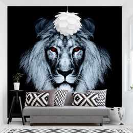 Bilderwelten Fototapete Tiere modern Wandtapete einzigartig - Dark Lion - L&ouml;we Wohnzimmer Schlafzimmer