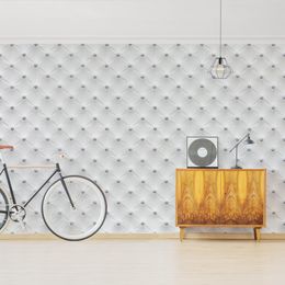 Bilderwelten Mustertapete Diamant Wei&szlig; Luxus