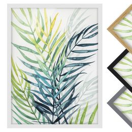 Bilderwelten Bild mit Rahmen - Hochformat Tropisches Blattwerk - Palme