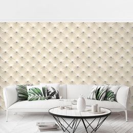 Bilderwelten Mustertapete Diamant Creme Luxus
