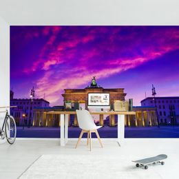 Bilderwelten Fototapete Stadt Motiv Wandtapete violett - Das ist Berlin! - Berlin Wohnzimmer Schlafzimmer