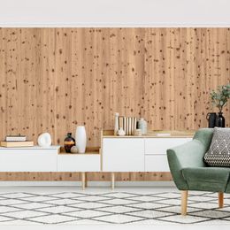 Bilderwelten Fototapete Vliestapete Motiv Holzoptik einzigartig - Antique Whitewood - Deko Wohnzimmer Schlafzimmer