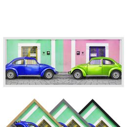 Bilderwelten Bild mit Rahmen - Panorama Farbige Beetles