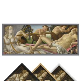 Bilderwelten Bild mit Rahmen - Panorama Sandro Botticelli - Venus und Mars
