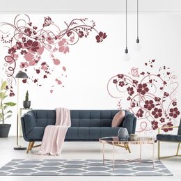 Bilderwelten Mustertapete Blumen modern Wandtapete einzigartig - Apricot Blossom - Ornamente Wohnzimmer Schlafzimmer