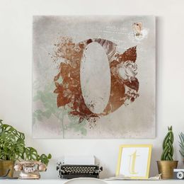 Bilderwelten Leinwandbild Vintage Gold Alphabet Buchstabe O