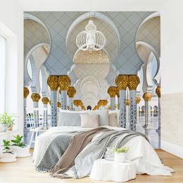 Bilderwelten Fototapete Textiltapete Stofftapete - nahtlose Tapete | Moschee in Abu Dhabi