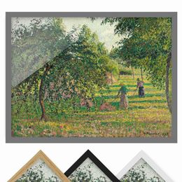 Bilderwelten Bild mit Rahmen - Querformat Camille Pissarro - Apfelb&auml;ume