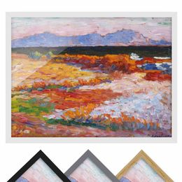 Bilderwelten Bild mit Rahmen Natur bunt Abstrakt inkl. Rahmung - Alexej von Jawlensky - Mittelmeer bei Marseille - Landschaft Wohnzimmer Schlafzimmer