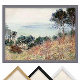 Bilderwelten Bild mit Rahmen - Querformat Claude Monet - K&uuml;ste Varengeville