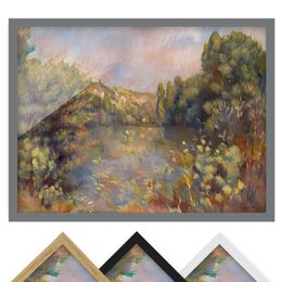 Bilderwelten Bild mit Rahmen - Querformat Auguste Renoir - Landschaft mit See