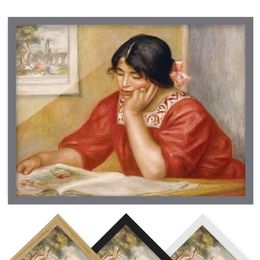 Bilderwelten Bild mit Rahmen - Querformat Auguste Renoir - Leontine beim Lesen