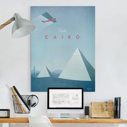 Bilderwelten Leinwandbild Henry Rivers Vintage Kunstdruck Reiseposter - Cairo - Leinwanddruck Hochformat Wandbild S-XXL moderne Bilder auf Leinwand