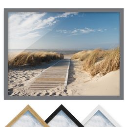 Bilderwelten Bild mit Rahmen - Querformat Ostsee Strand