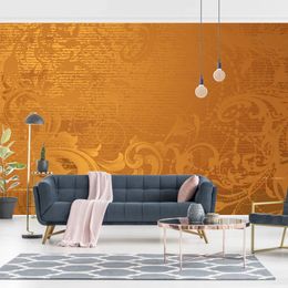 Bilderwelten Mustertapete Vliestapete Vintage Wandtapete einzigartig - Goldener Barock - Barock Wohnzimmer Schlafzimmer
