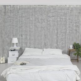 Bilderwelten Fototapete Vliestapete Motiv 3D-Effekt einzigartig - Gro&szlig;e Wand mit Betonlook - Beton Wohnzimmer Schlafzimmer