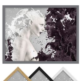 Bilderwelten Bild mit Rahmen - Querformat Milk & Coffee
