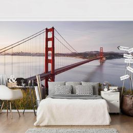 Bilderwelten Fototapete Stadt modern Wandtapete blau - Golden Gate Bridge in San Francisco - Skylines Wohnzimmer Schlafzimmer