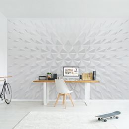 Bilderwelten Mustertapete Vliestapete Abstrakt 3D-Effekt einzigartig - Geometrisches Muster 3D Effekt - Geometrisch Wohnzimmer Schlafzimmer