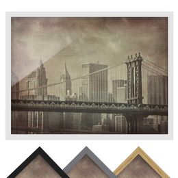 Bilderwelten Bild mit Rahmen - Querformat Vintage New York