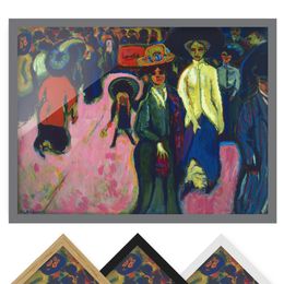 Bilderwelten Bild mit Rahmen - Querformat Ernst Ludwig Kirchner - Stra&szlig;e in Dresden
