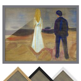Bilderwelten Bild mit Rahmen - Querformat Edvard Munch - Zwei Menschen