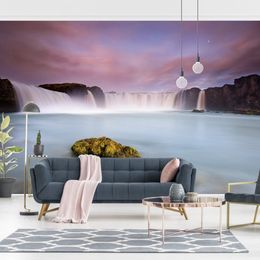 Bilderwelten Fototapete Go&eth;afoss und der Mond