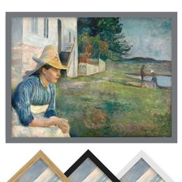 Bilderwelten Bild mit Rahmen - Querformat Edvard Munch - Abend